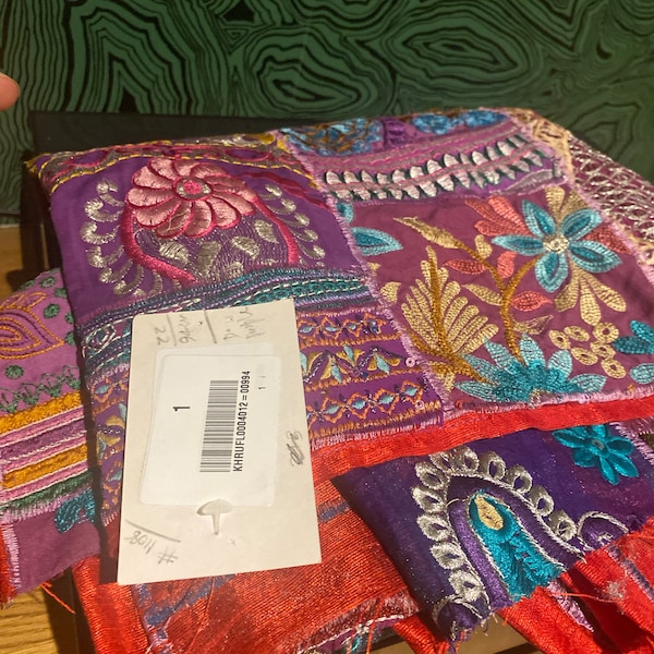 Pink Boho Indian Fabric by the Yard Embellished Fabric Patchwork Indian ...