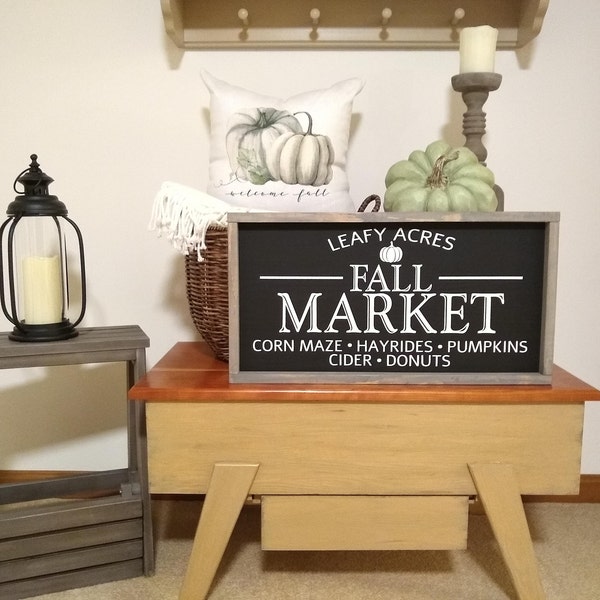 Fall Market Sign, Fall Farmers Market, Pumpkin Wood Sign, Rustic Fall ...