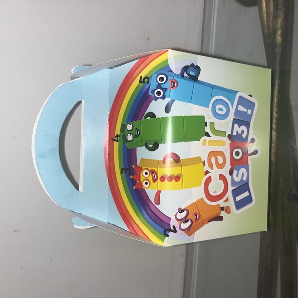 Numberblocks Childrens Party Box Gift Bag Favour - Etsy