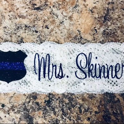 Police Garter, Police Wife, Thin Blue Line, Bling Garter, Something ...