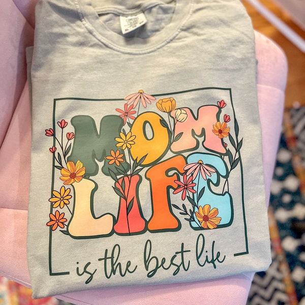 Mom DTF Mom Life is the Best Life DTF TRANSFER Ready to Press | Direct ...