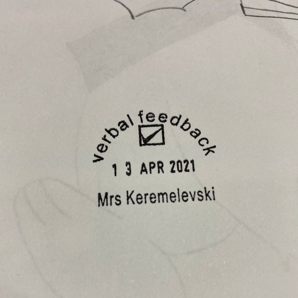 Personalized Teacher Checked by Stamp, Teacher Stamp, Date Stamps ...