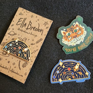 Space Explorer Enamel Pin Solar System Hard Enamel Lapel Pin - Etsy