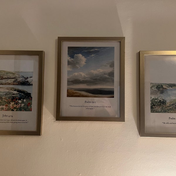 Christian Gallery / Set of 6 / Psalms 23 Scripture / Bible Verse Wall ...