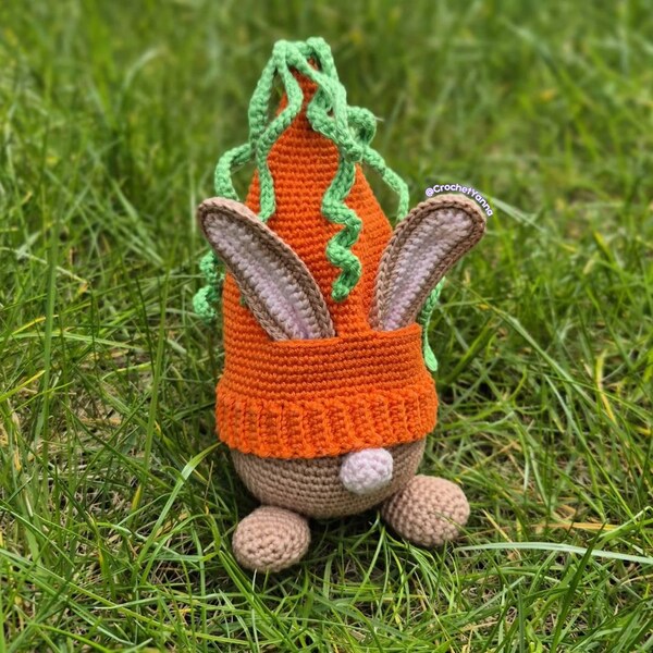Crochet Patterns Spring Bunny, Easter Gnome Amigurumi Pattern With ...