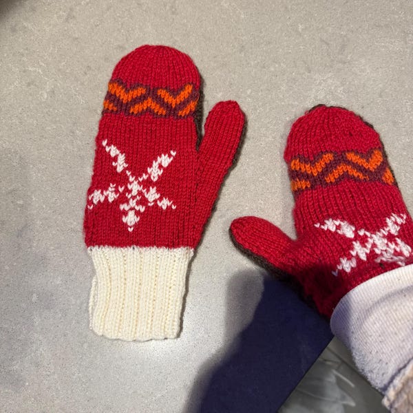 PDF PATTERN - Scary Numbers From Severance Mittens Knitting Pattern ...