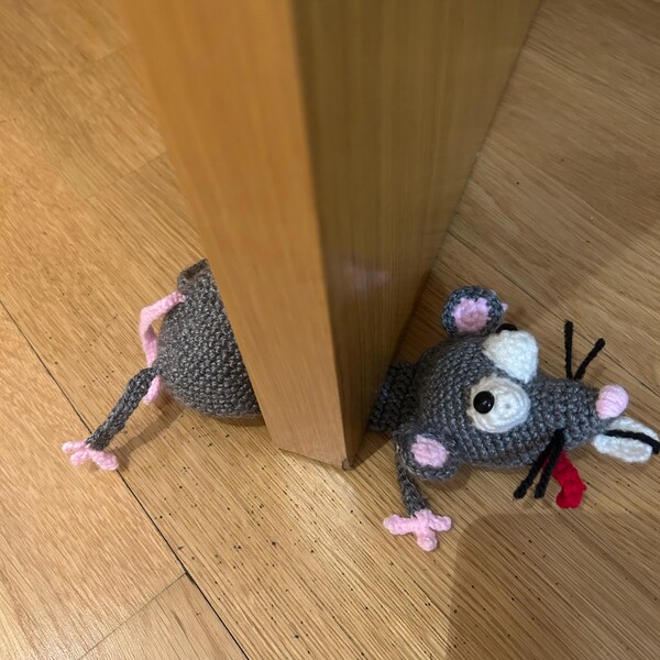 Crochet DOOR STOP Pattern, PDF Rat Door Stop, Crochet Rat, English Door ...