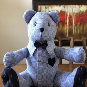 Memory Bears Keepsake Teddy Bears Custom Made From Your Loved - Etsy