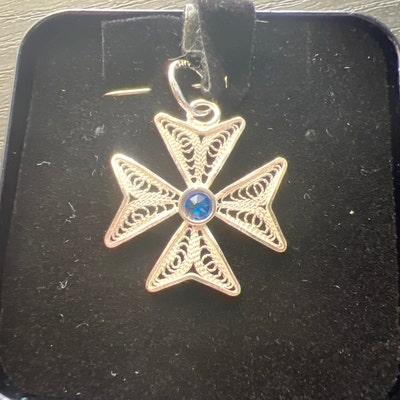 Sterling Silver Maltese Cross Filigree Pendant 3.00 Cm, Malta Gifts and ...