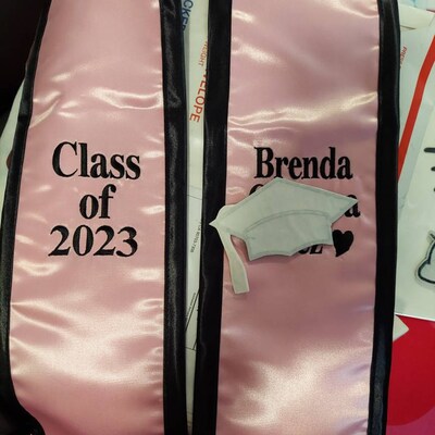 A Custom Satin Graduation Sash & Stoles Graduation Gifts Satin Grad ...