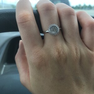 Gold Sun Shape Ring Beautiful Sun Rays Polished Silver Ring - Etsy