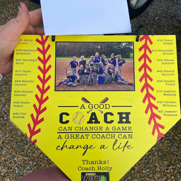 Personalized Softball Coach Gift, End of Season Manager Gift, Team Gift ...