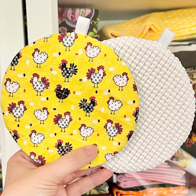 ITH ROUND Potholder in the Hoop Machine Embroidery Hexagon Quilting ...