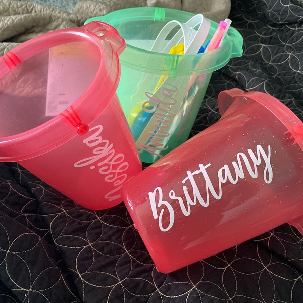 Custom Beach Pail, Pail With Name, Custom Beach Gear, Personalized ...