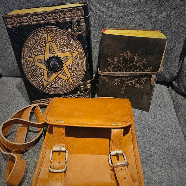 10-inch Leather Book Bag | Padded Notebook Compartments | Adjustable ...