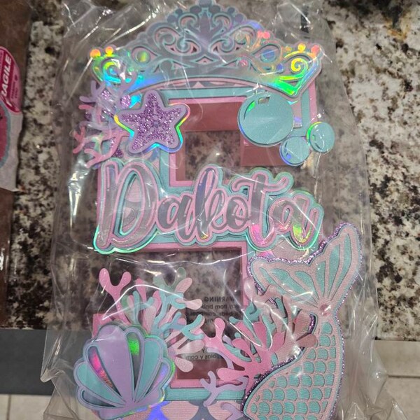 Mermaid Theme 3d Numbers, Table Centerpiece and Party Decorations, 10 ...