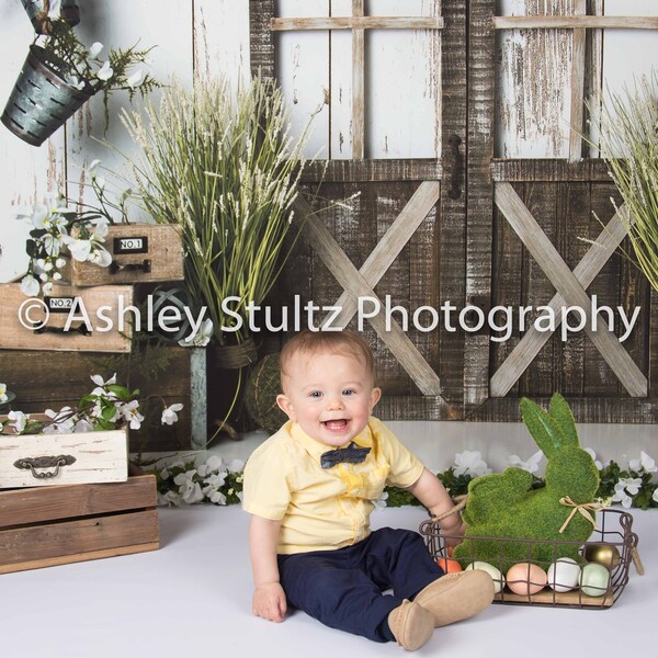Spring Doors Photography Backdrop | Spring Photo Prop | Easter Photo ...