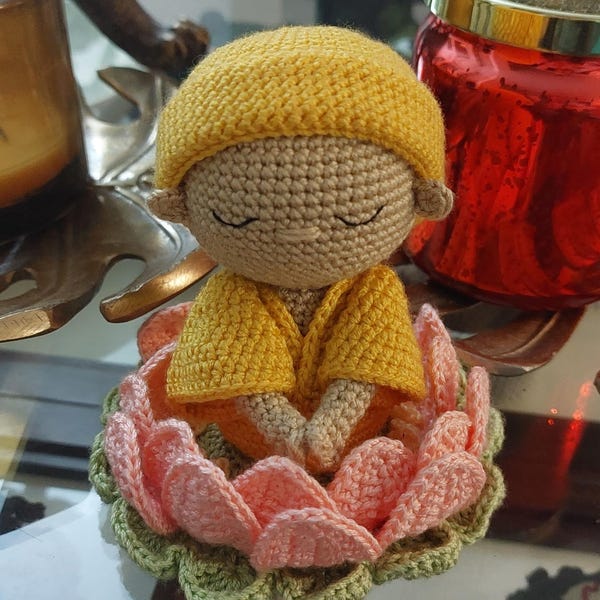 Lotus Coaster Crochet PDF Pattern, No-sew Crochet Pattern, Lotus Flower ...