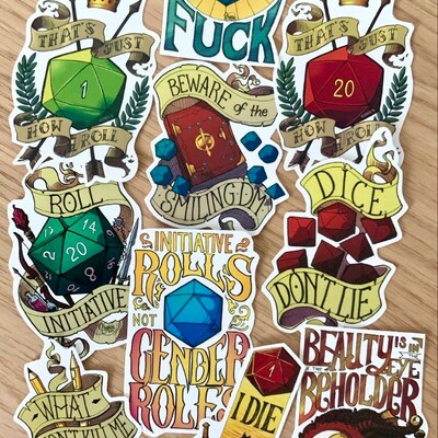 D&D Stickers - Etsy