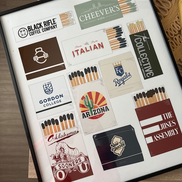 Custom Matchbox Design - Label Only! Personalized Matches for Weddings ...