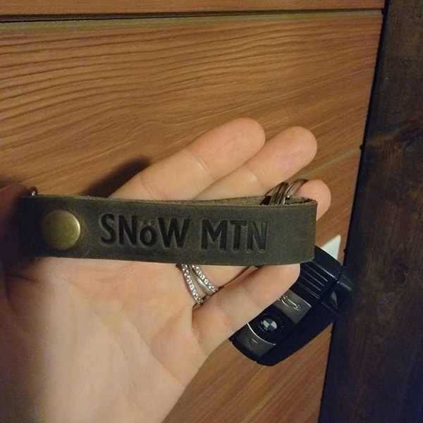 Personalized Leather Keychain |snap Closure W/ Keyring & Swivel Clip ...