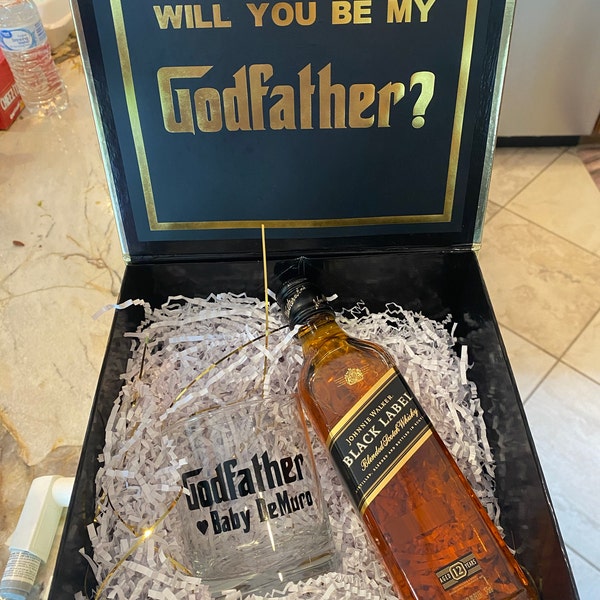 Godfather Gift, Baptism, Will You Be My Godfather, Godfather Whiskey ...