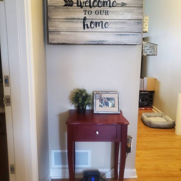 Welcome to Our Home Hidden Gun Storage Sign - Etsy