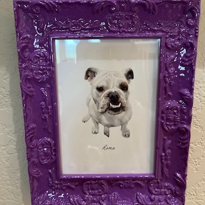 Victorian Glossy Picture Frames Lacquer Ornate Funky Aqua Green Yellow ...