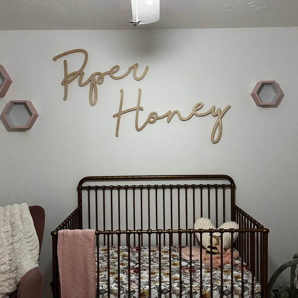 Custom Wood Name Sign for Nursery or Kids Room Decor, Personalized ...