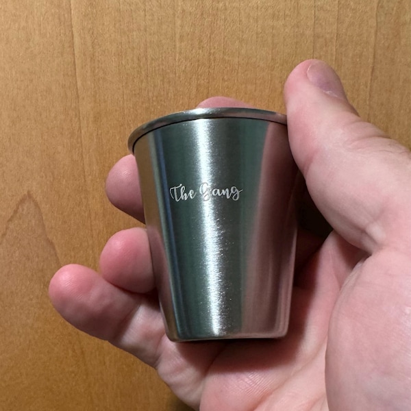 Personalized Silver Stainless Steel Pint Glass Cup Custom Pint Glass ...