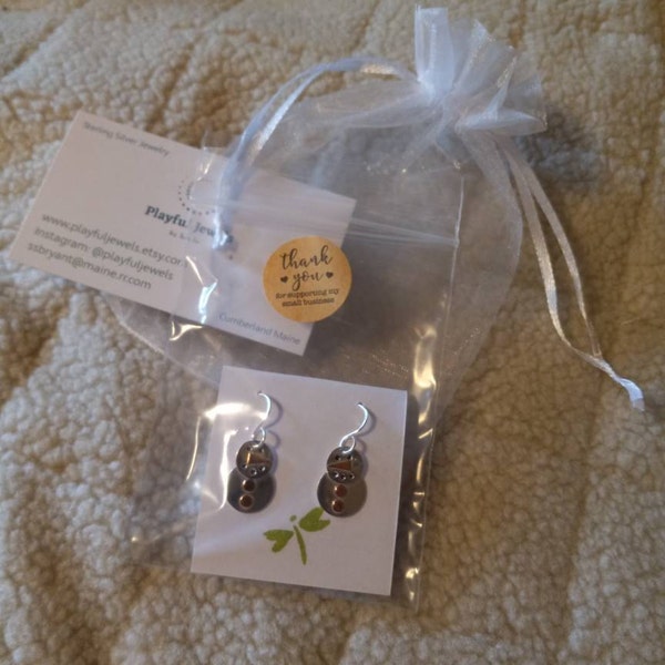 Treble Clef and Eighth Note Earrings, Sterling Silver, Handmade, Music ...