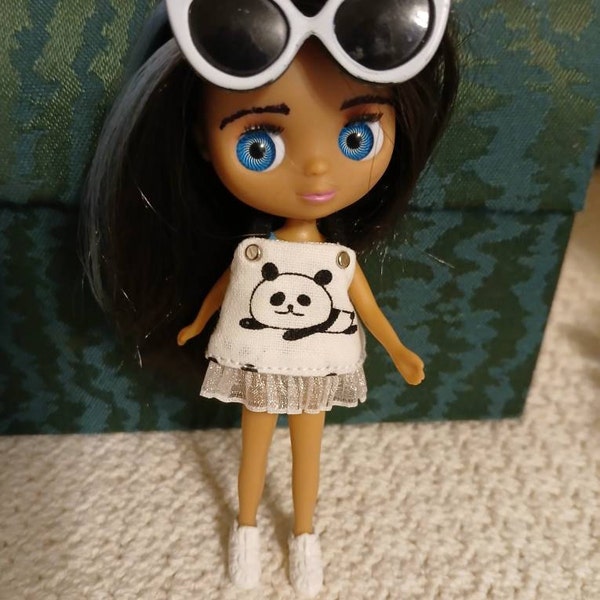 Labubu Macaron Outfit : navy Blue Set jumpsuit and Hat - Etsy