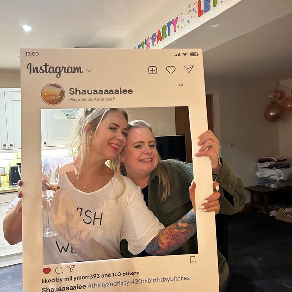 Customisable Social Media Selfie Frame Bespoke Instagram Effect ...