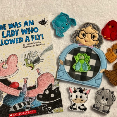 ITH Digital Embroidery Design Old Lady Who Swallowed a Fly Finger ...