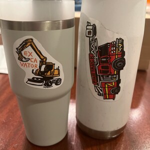 Heavy Machinery Vinyl Stickers Excavator, Backhoe, Road Roller ...