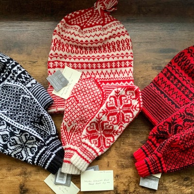 Handknit Scandinavian Cap, Traditional Swedish. Pattern is From Halland ...