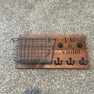 Personalized Wooden Dog Leash Holder Sign for Pet Parents - Etsy