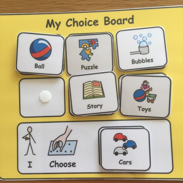 My Choice Board Communication Visual Support Visual Aid for Asd/adhd ...