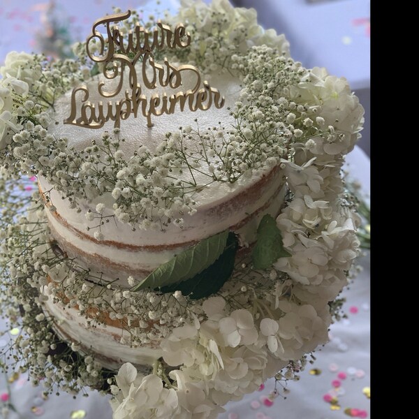 Bridal Shower Cake Topper, Future Mrs Cake Topper, Personalized Cake ...