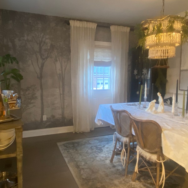 Grunge Forest Wallpaper Mural: Rustic Self Adhesive Wall Design - Etsy