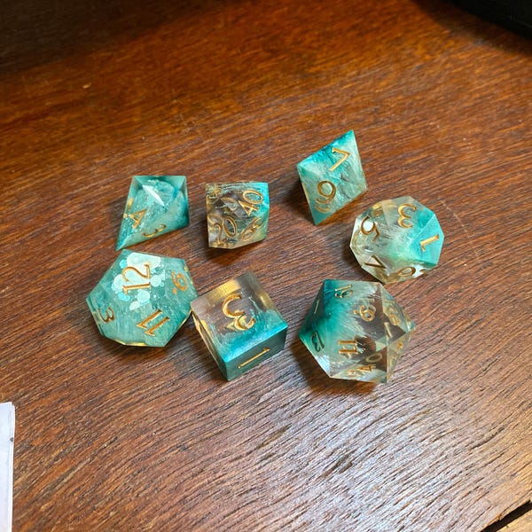 Quantum Candy Irridescent Pink Opal Sharp Edge Dnd Dice Set - Etsy