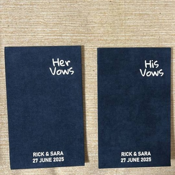 Personalized Wedding Celebrant Folder With Vows | A4 Ceremony Book for ...