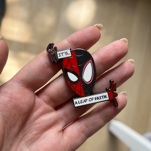 Spider-man Leap of Faith Pin - Etsy