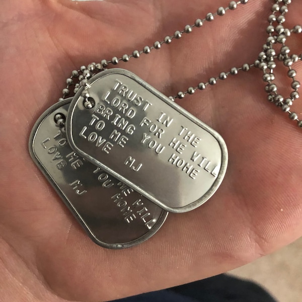 10 Ten Commandments Abbreviated Stamped Dog Tag Necklace - Etsy