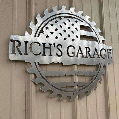 Personalized Man Cave Shop Sign Custom Metal Shop Sign Dad Gift Gift ...