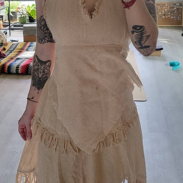 Aguila Outfit ⋙⋘ Aguila Vest ⋙ Handwoven Hemp Wool + 3/4 Harem Pants ⋙ ...