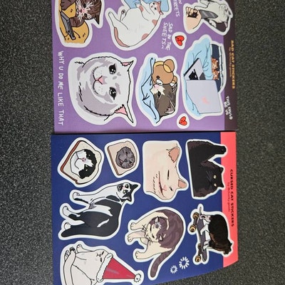 Buffering Cat Meme Sticker Cat Meme Sticker Loading Cat - Etsy