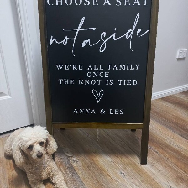 Your Seat Awaits Mirror Decal Wedding Mirror Sticker Seating Plan Vinyl ...