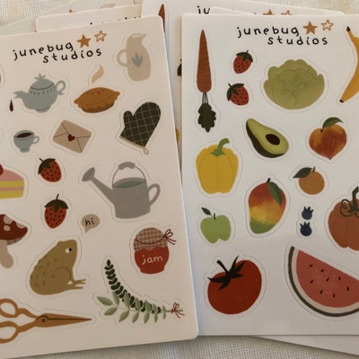 Cottage Themed Sticker Sheet - Etsy