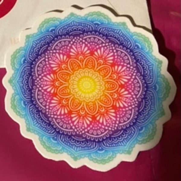 Colorful Mandala Sticker - Etsy